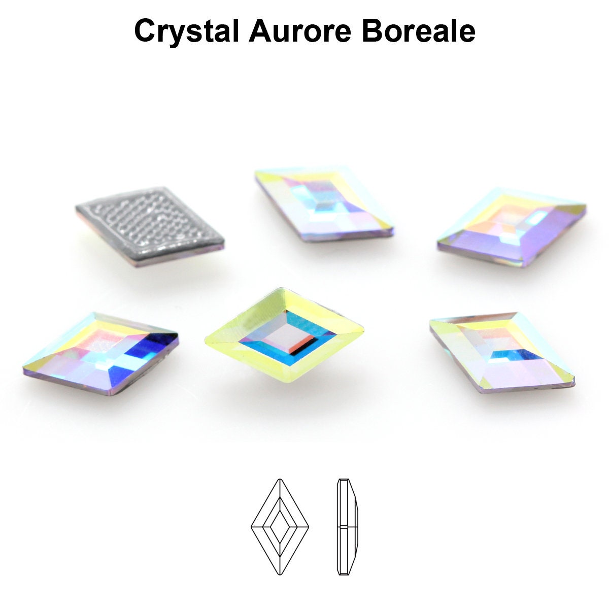 2773 Diamond Shape Rhinestones: Flat Backs Hotfix for Gluing, Primero ...