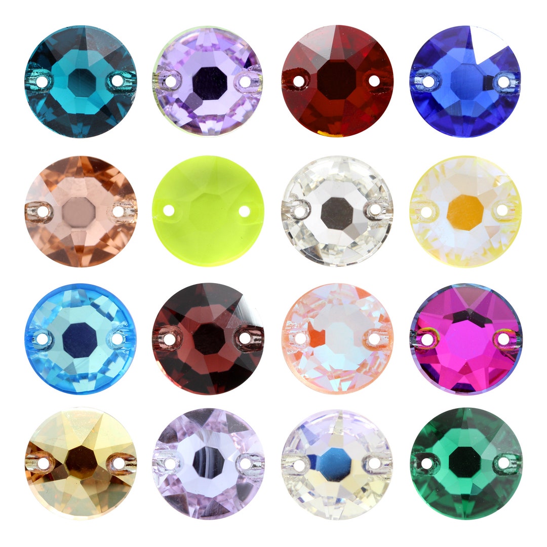 AUREA Crystals A3288 Rose Sew-on Stones Crystals - Round Flat Back ...