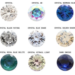 A1357 Chaton Round Stones Aurea Crystals - Pointed Back Round Crystal ...