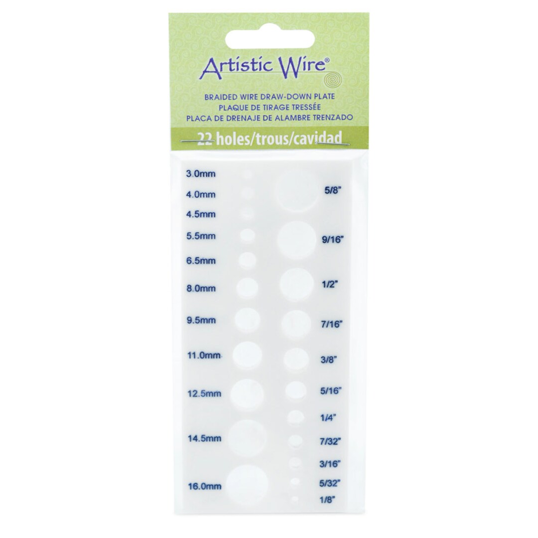Artistic Wire® Acrylic Draw Plate With 22 Holes Diameters - Designed to ...