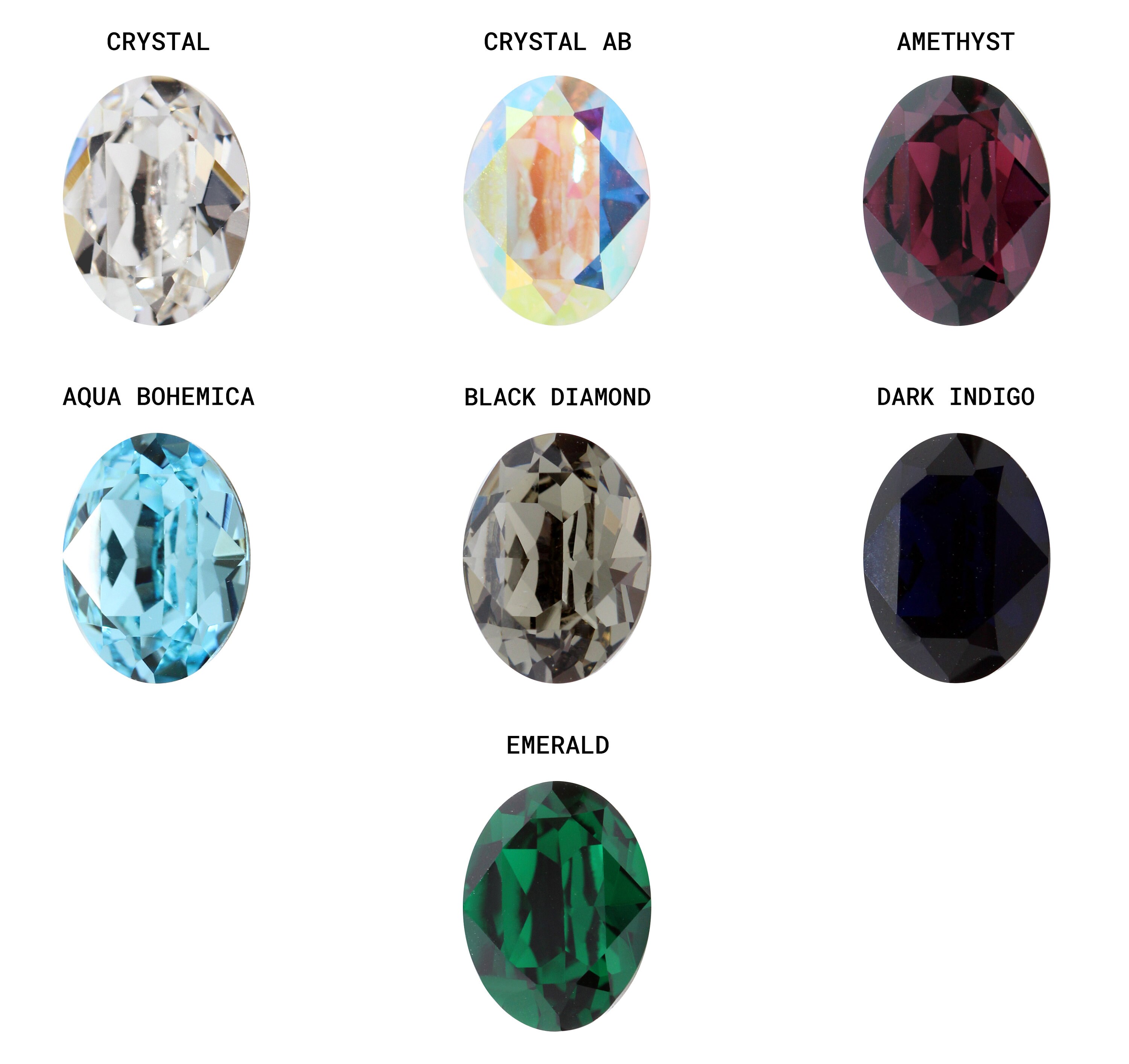 Preciosa Crystals 435 12 601 Oval MAXIMA Fancy Stones Crystals - Etsy