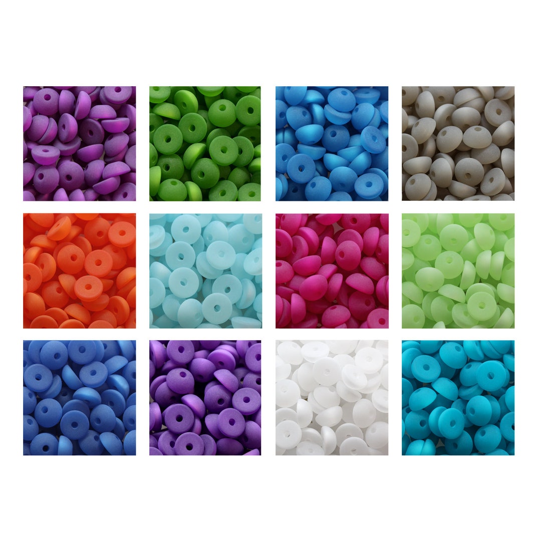 Opaco Round Half Beads: Fully Drilled, 6mm, 8mm, 10mm Luminous ...