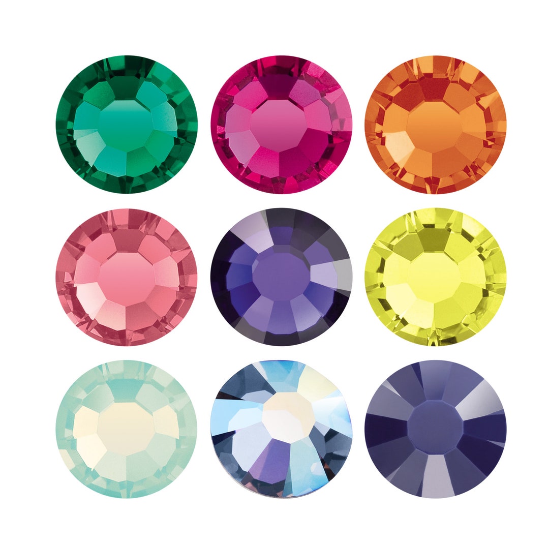 Preciosa Rose Rhinestones: Flat Backs Non Hotfix for Gluing, Czech ...