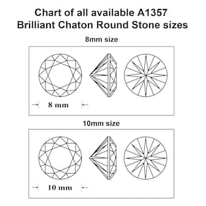 A1357 Chaton Round Stones Aurea Crystals - Pointed Back Round Crystal ...