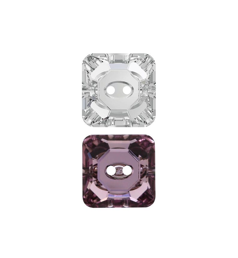 3017 Square Buttons: Crystals for Sewing, Primero Crystals Austrian Glass, Swarovski Alternative ...