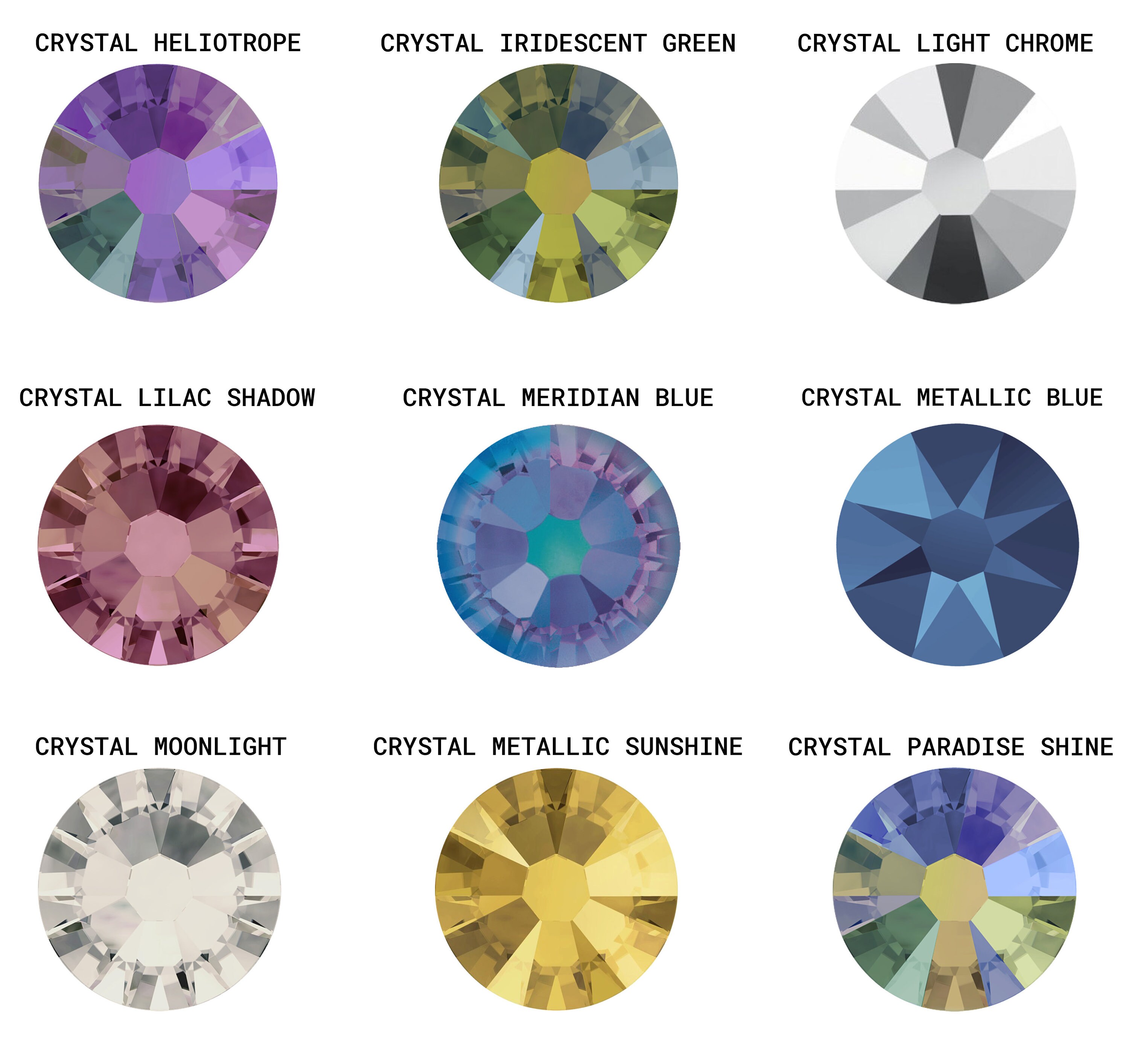 2058 Rose Rhinestones: Flat Backs Non Hotfix for Gluing, Primero ...