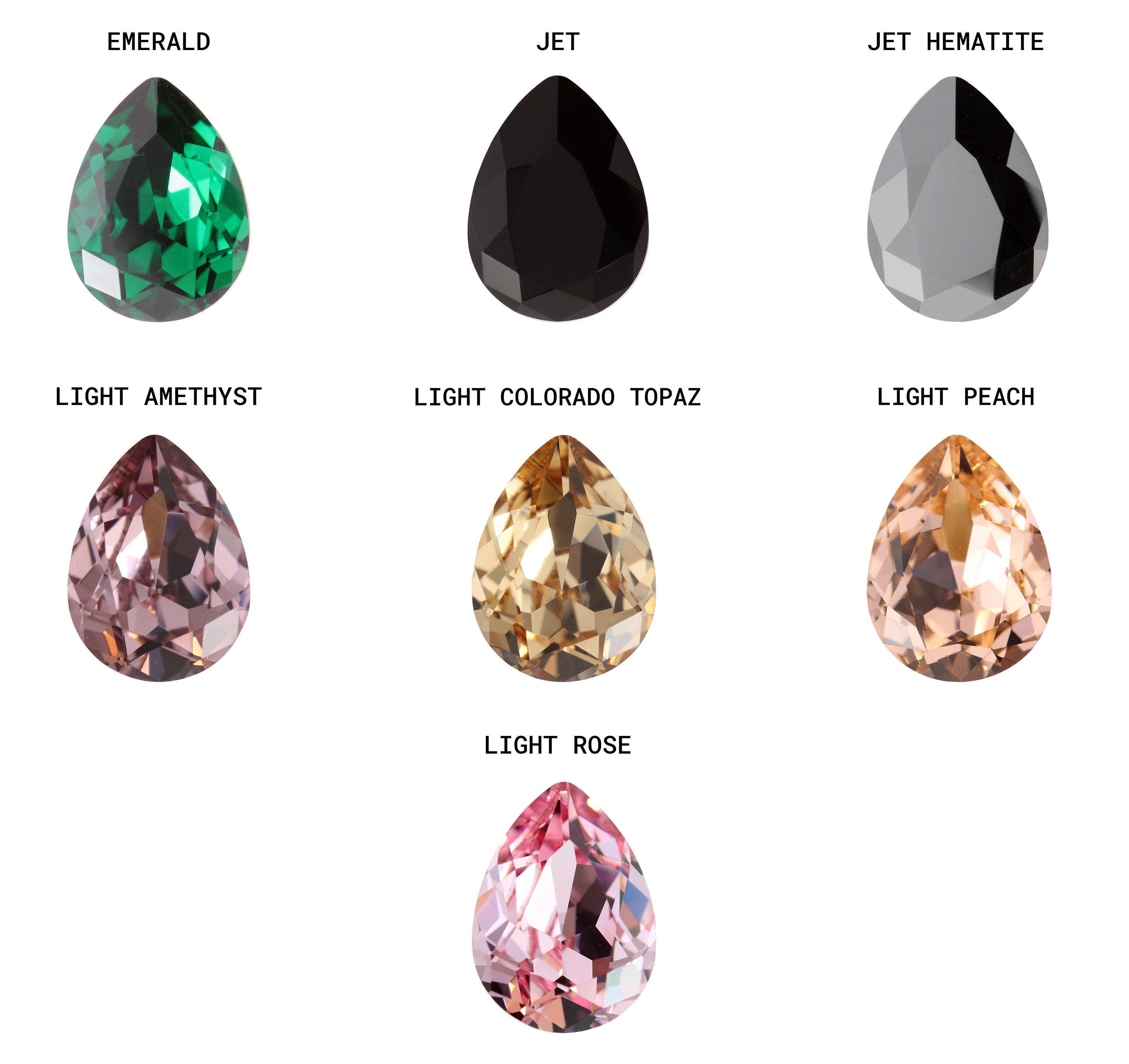 Preciosa Baroque Pear Crystals: Fancy Stones for Jewelry Making, Czech ...