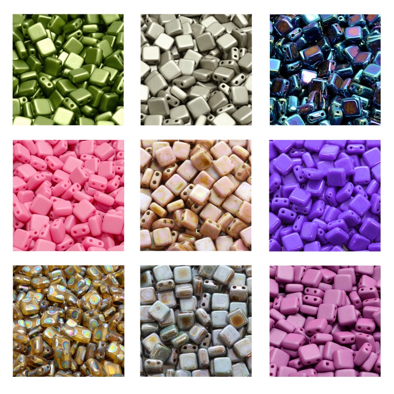 Czech Tile Beads - Etsy