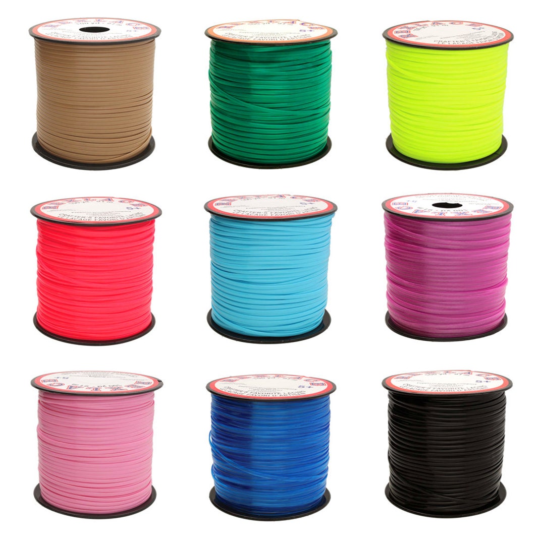REXLACE® PVC Plastic Flat Cord - Many Different Colors - Spool With 100 ...