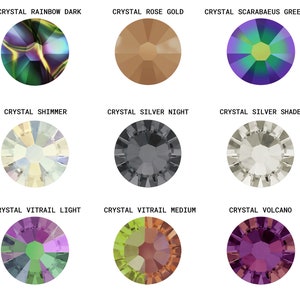 PRIMERO Crystal 2058 Rose Round Flat Backs NO Hotfix Rhinestones ...