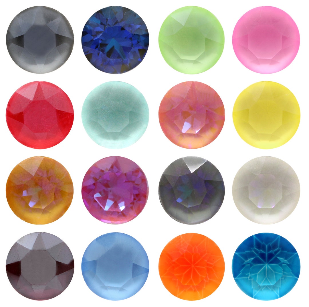 A1088 Chaton Round Stones Aurea Crystals - Pointed Back Round Crystal ...