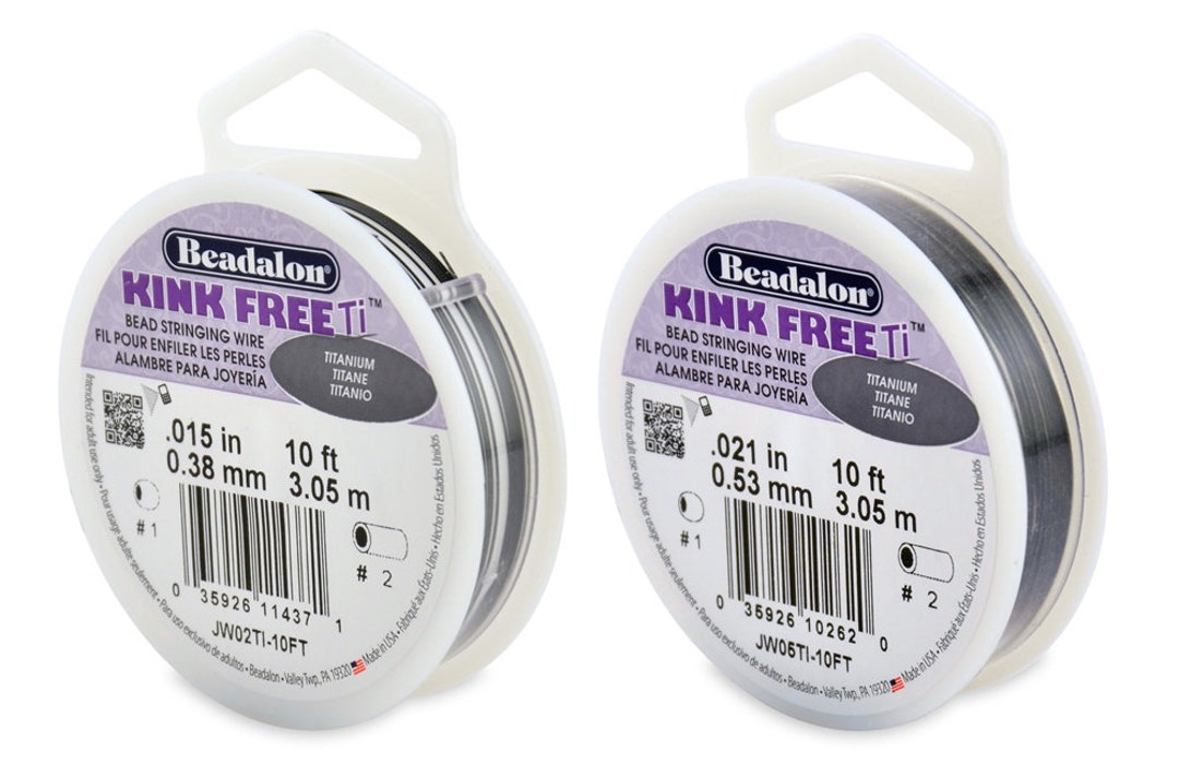 Beadalon Kink-free Titanium Bead Stringing Wire: Super Elastic, 3m/10ft ...
