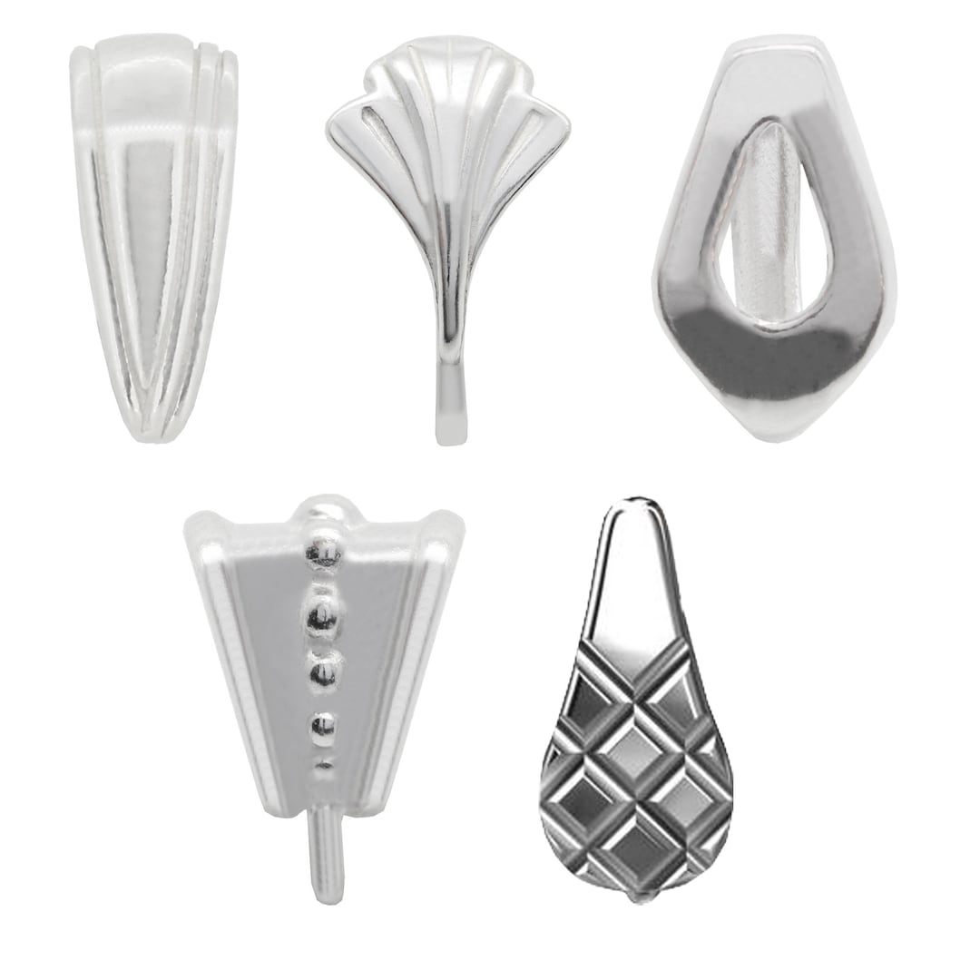 Sterling Silver Bails With Open Loop: Jewelry Pendants - Etsy