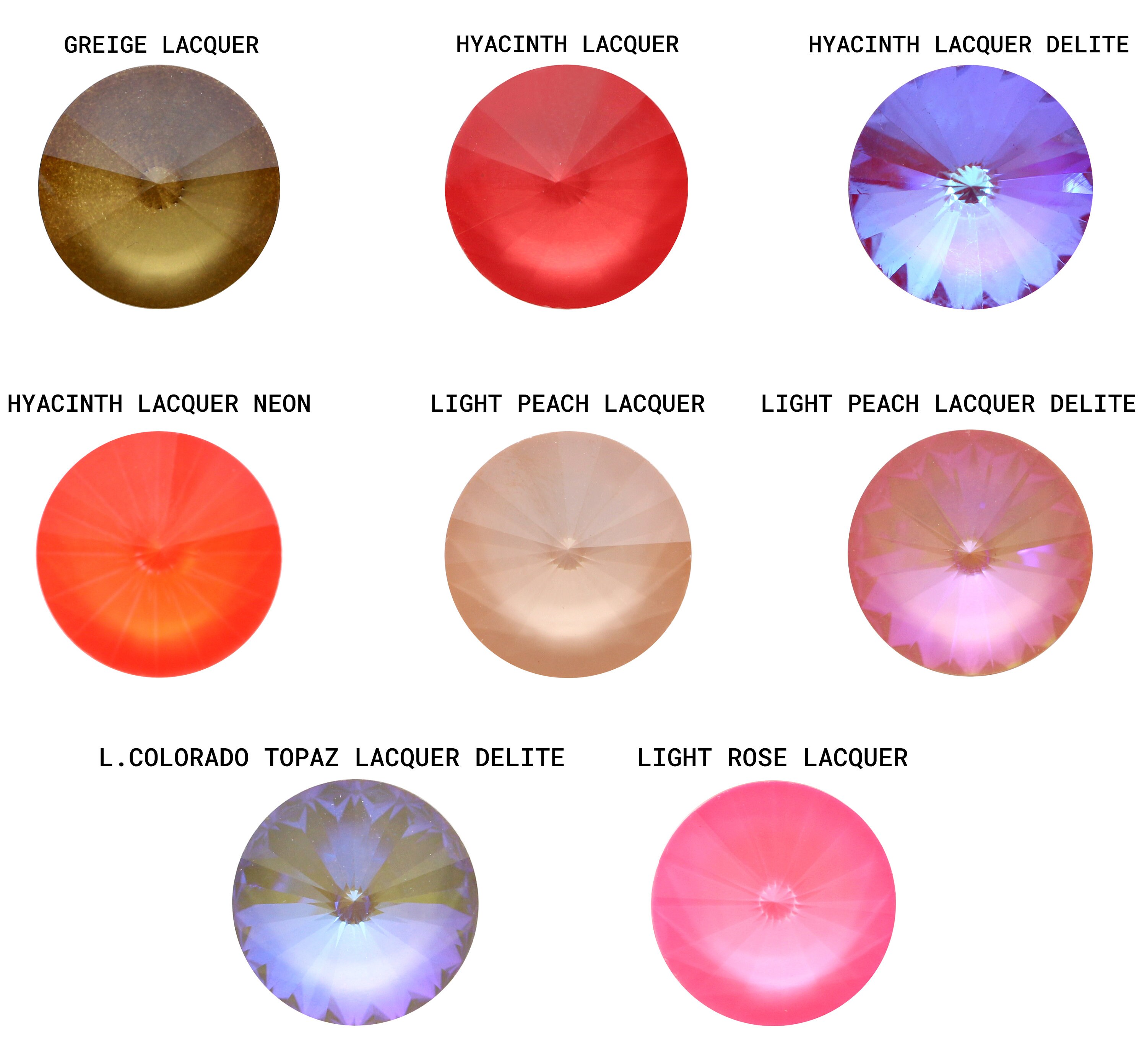 A1122 Rivoli Crystals: Round Stones Pointed Back, Aurea Crystals for ...