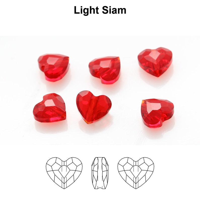 5741 Love Heart Beads: Fully Drilled Crystal Beads, Primero Crystals ...