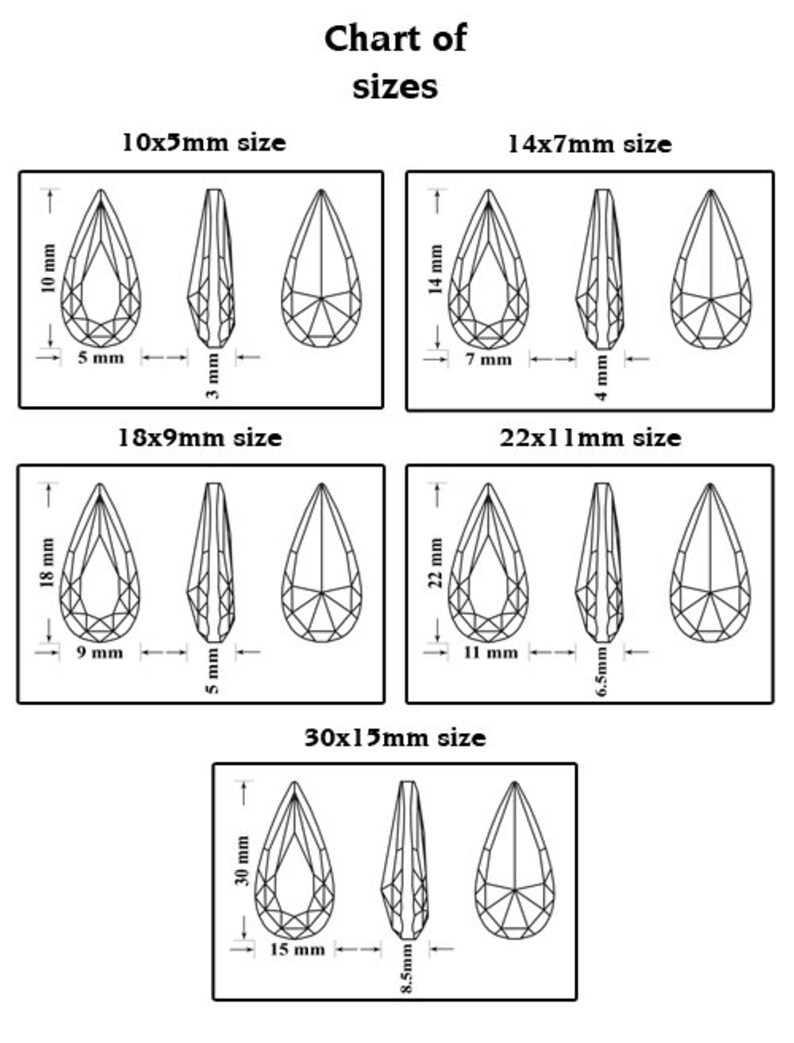4322 Teardrop Crystals: Fancy Stones for Jewelry Making, Primero ...