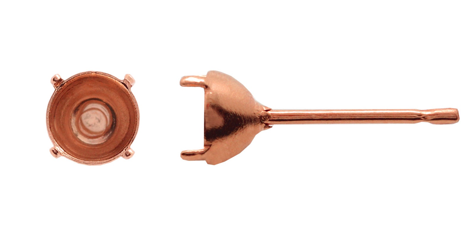 Brass/steel Metal Stud Post Earring Bases for Swarovski 1088 | Etsy