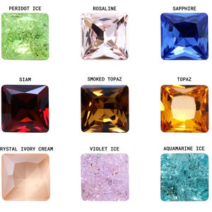AUREA Crystals A4447 Princess Square - Fancy Stones Crystals - Various ...