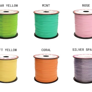 REXLACE® PVC Plastic Flat Cord - Many Different Colors - Spool With 100 ...