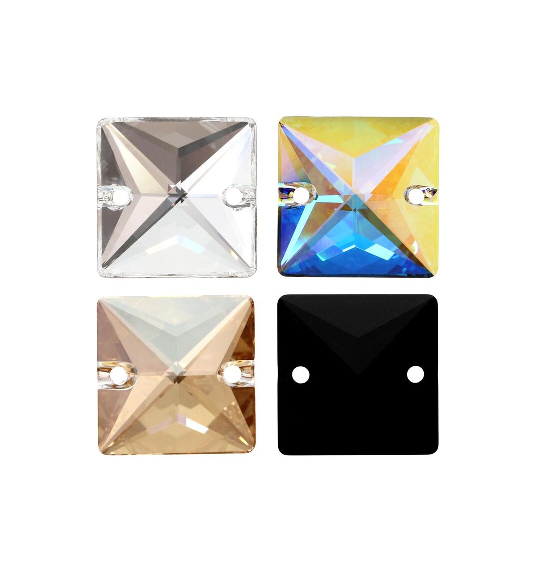 3240 Square Crystals: Sew-on Stones for Sewing, Primero Crystals ...