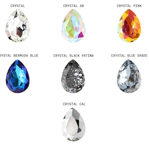 A4320 Pear Fancy Stones Aurea Crystals - Faceted Back Crystals for Pre ...