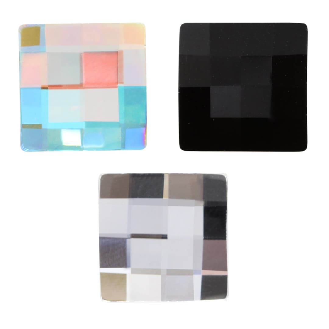 Preciosa Checcboard Square Rhinestones: Flat Backs Non Hotfix for ...