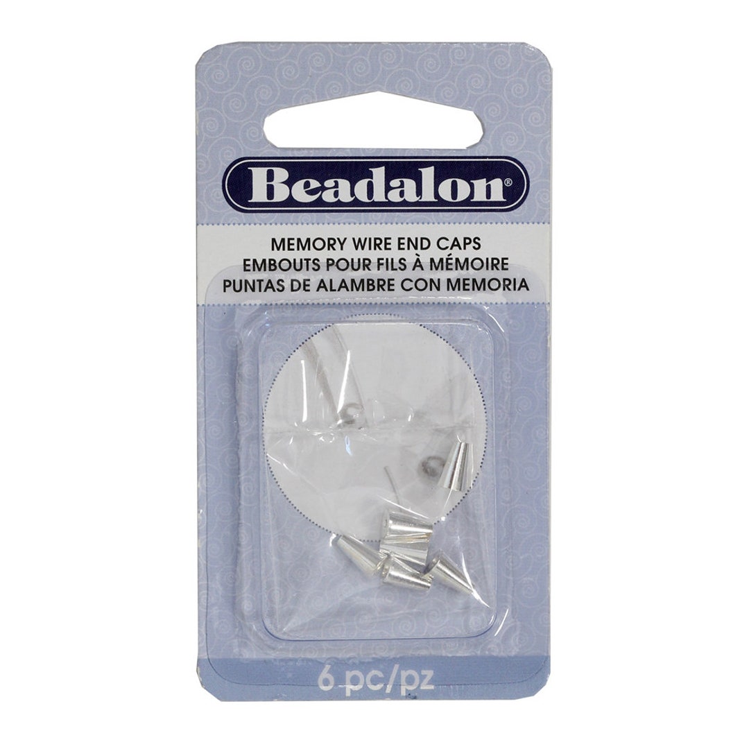 Beadalon® Memory Wire End Caps Covers Cone Shape - Base Metal Findings ...