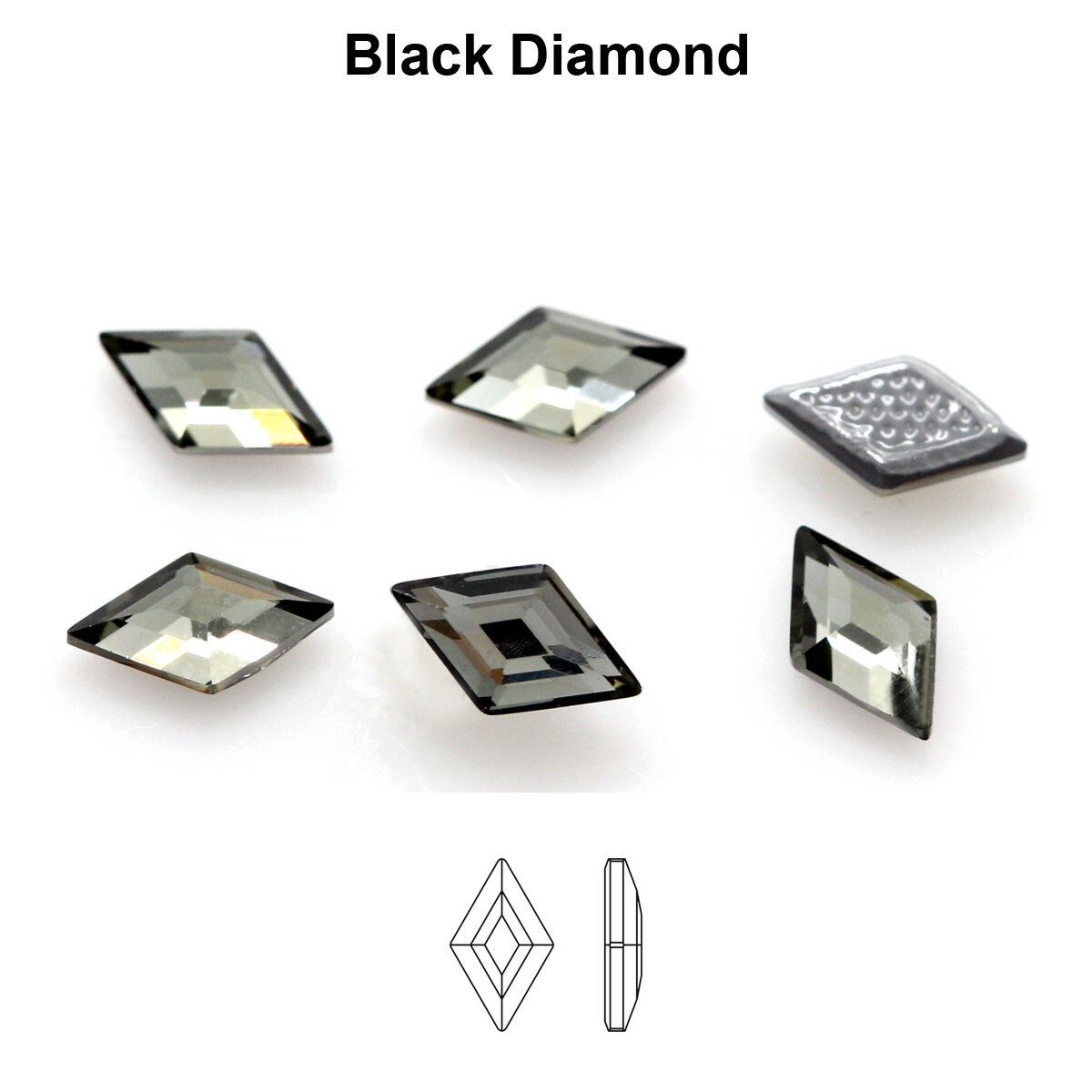 2773 Diamond Shape Rhinestones: Flat Backs Hotfix for Gluing, Primero ...