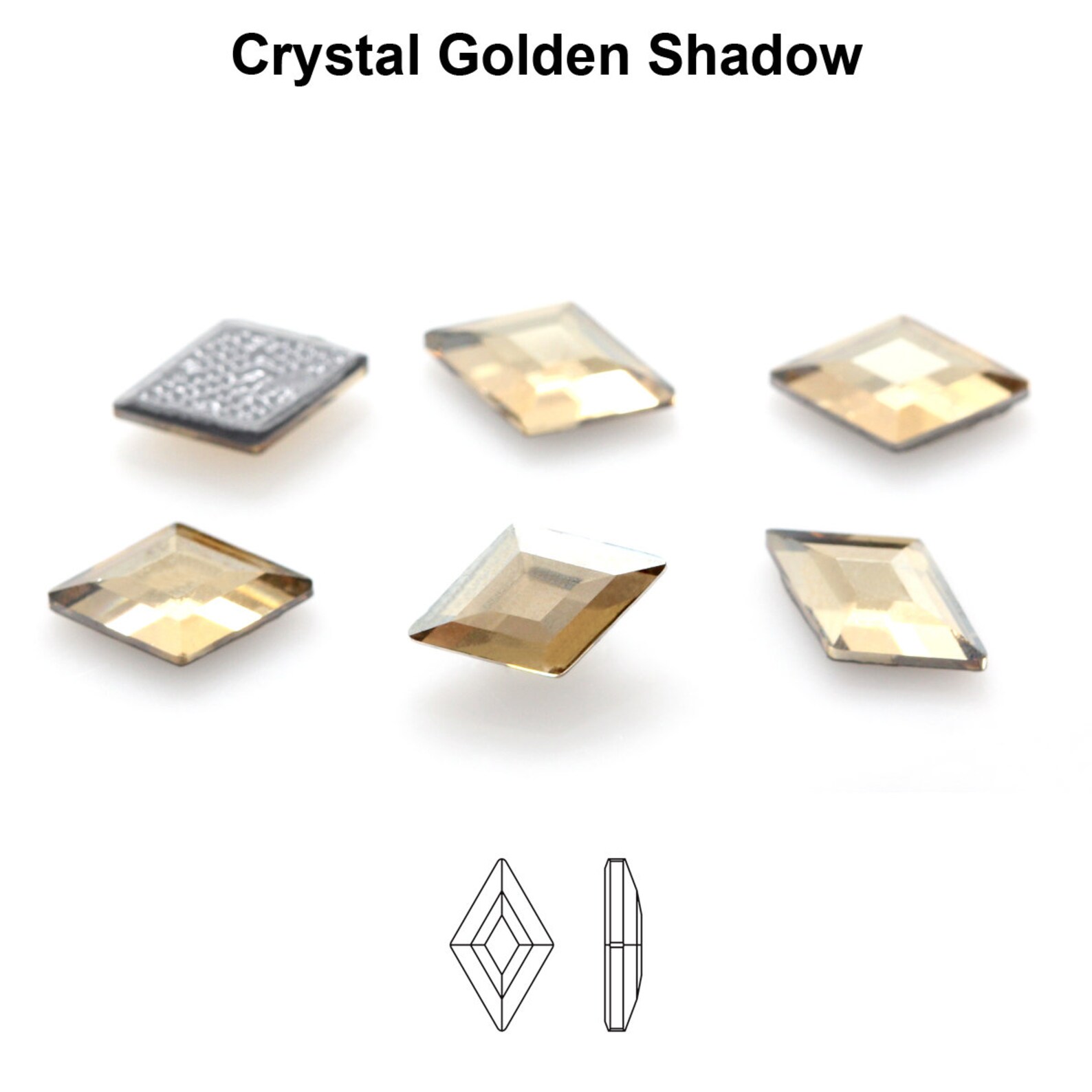 2773 Diamond Shape Rhinestones: Flat Backs Hotfix for Gluing, Primero ...