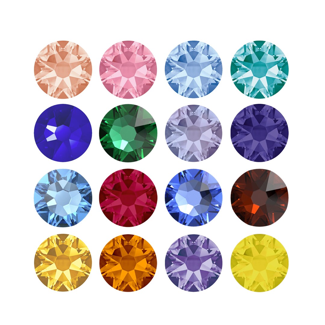 2088 Rose Rhinestones: Flat Backs Non Hotfix for Gluing, Primero ...