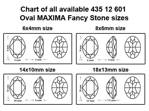 Preciosa Crystals 435 12 601 Oval MAXIMA Fancy Stones Crystals - Etsy