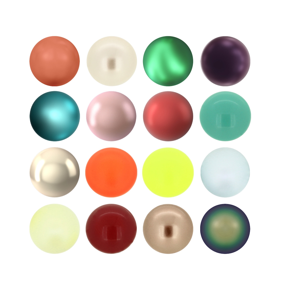 5817 Cabochon Pearls: Half Drilled Crystal Beads, Primero Crystals ...