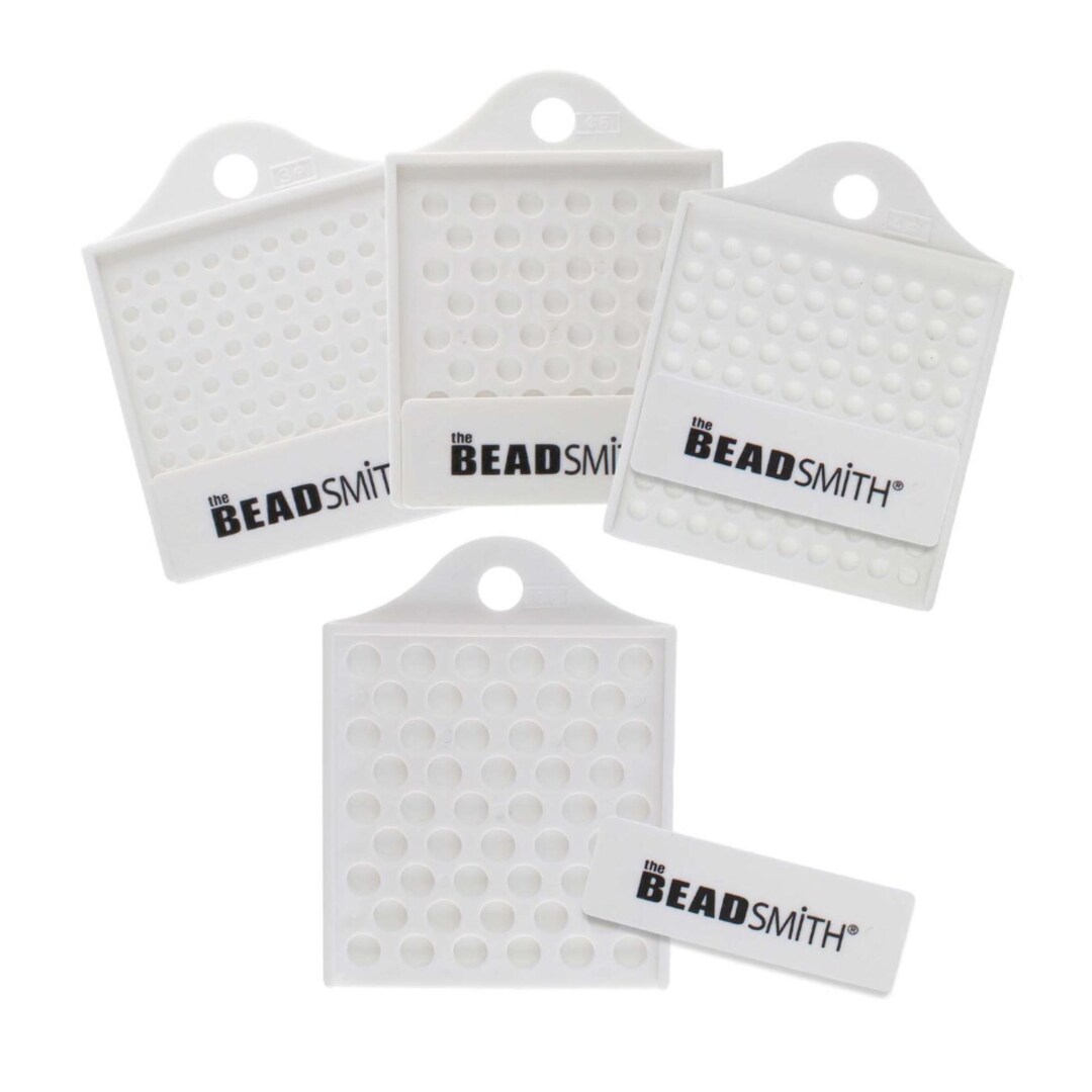 Beadsmith® Bead Counter Set 4 Trays - for 3mm, 4mm, 6mm & 8mm Beads ...