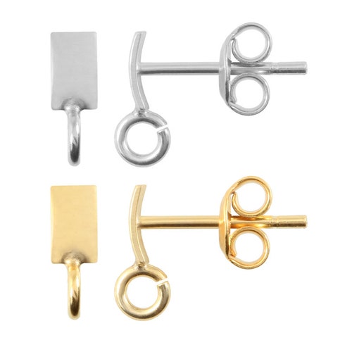 925 Silver Stud Posts Earring Findings 22mm Length 1 Pair - Etsy