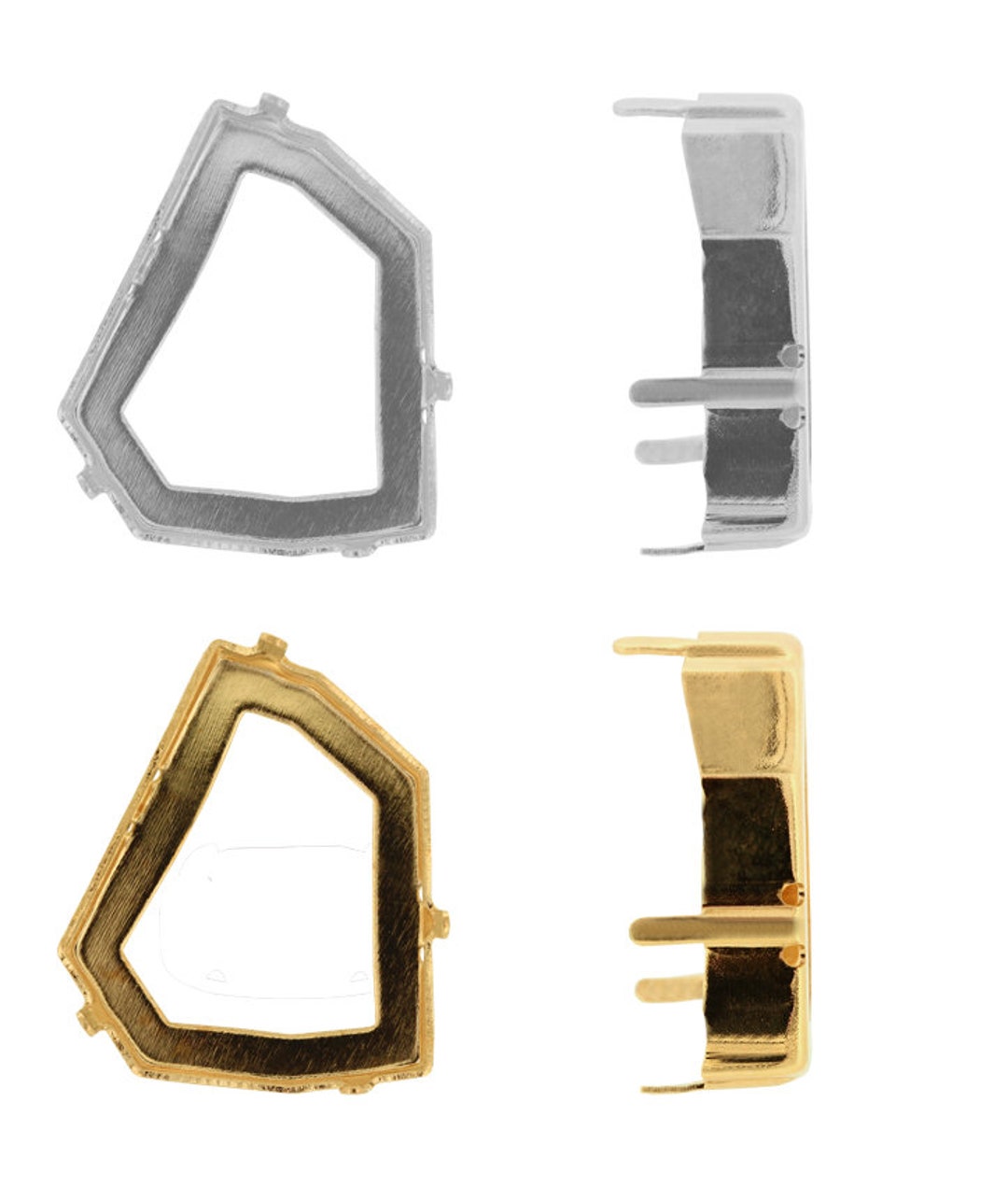 Kaputt Stone Setting: Brass or Tombac Metal With Prongs for Sewing - Etsy