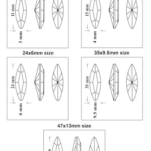 A4221 Slim Navette Crystals: Fancy Stones for Jewelry Making From Aurea ...