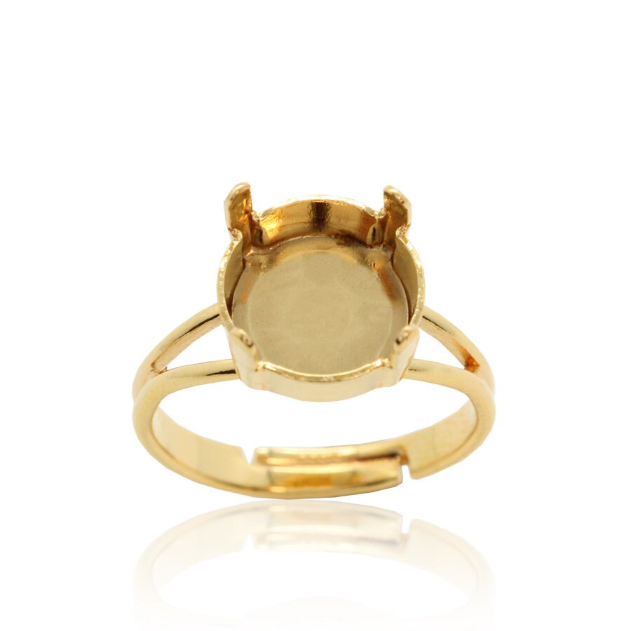 Brass Metal Ring Bases Adjustable For Swarovski 1122 Rivoli | Etsy