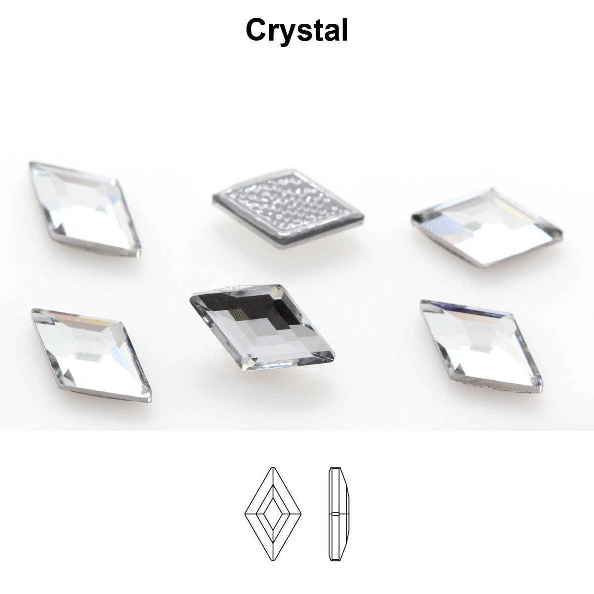 2773 Diamond Shape Rhinestones: Flat Backs Hotfix for Gluing, Primero ...