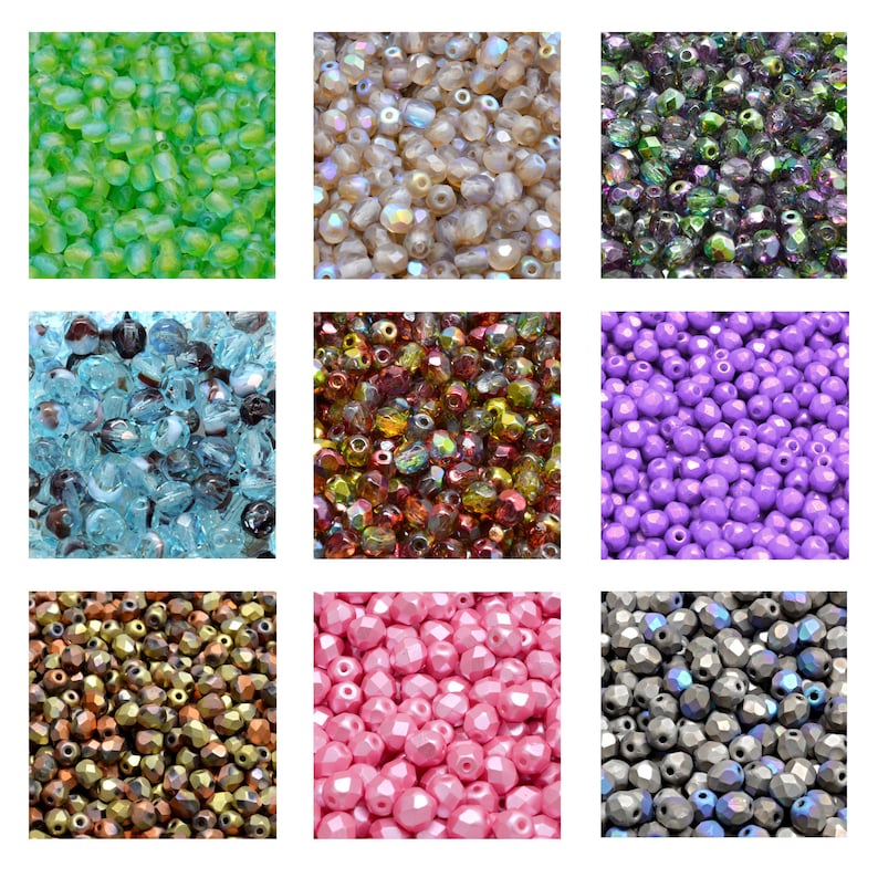 Czech Glass Round Beads: Center Fully Drilled, 2mm - 10mm, Fire ...