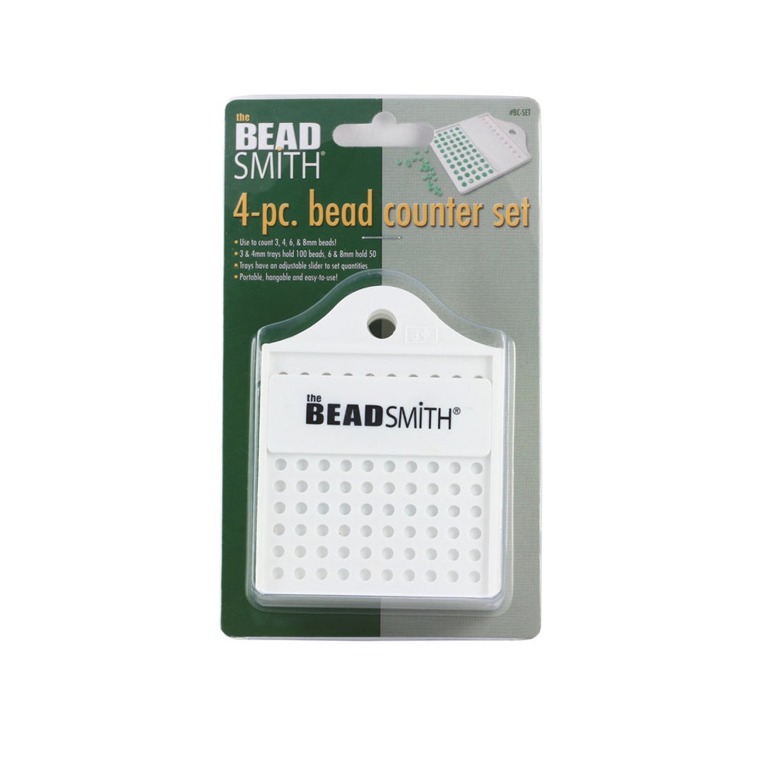 Beadsmith® Bead Counter Set 4 Trays for 3mm, 4mm, 6mm & 8mm Beads ...