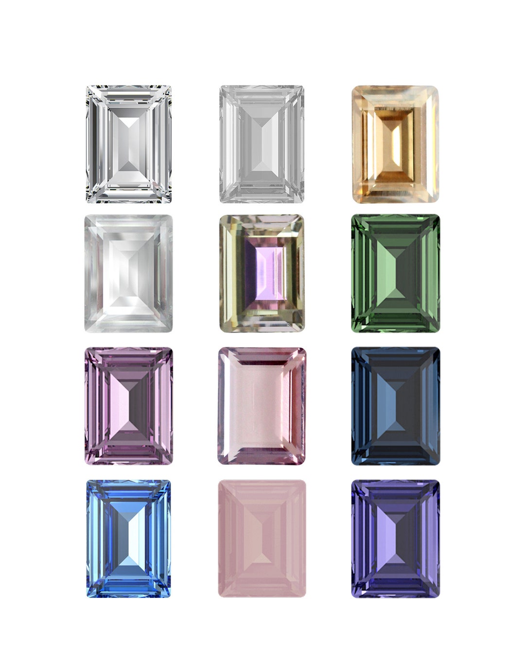 PRIMERO Crystals 4527 Step Cut - Highest Quality Fancy Stones - Made in ...