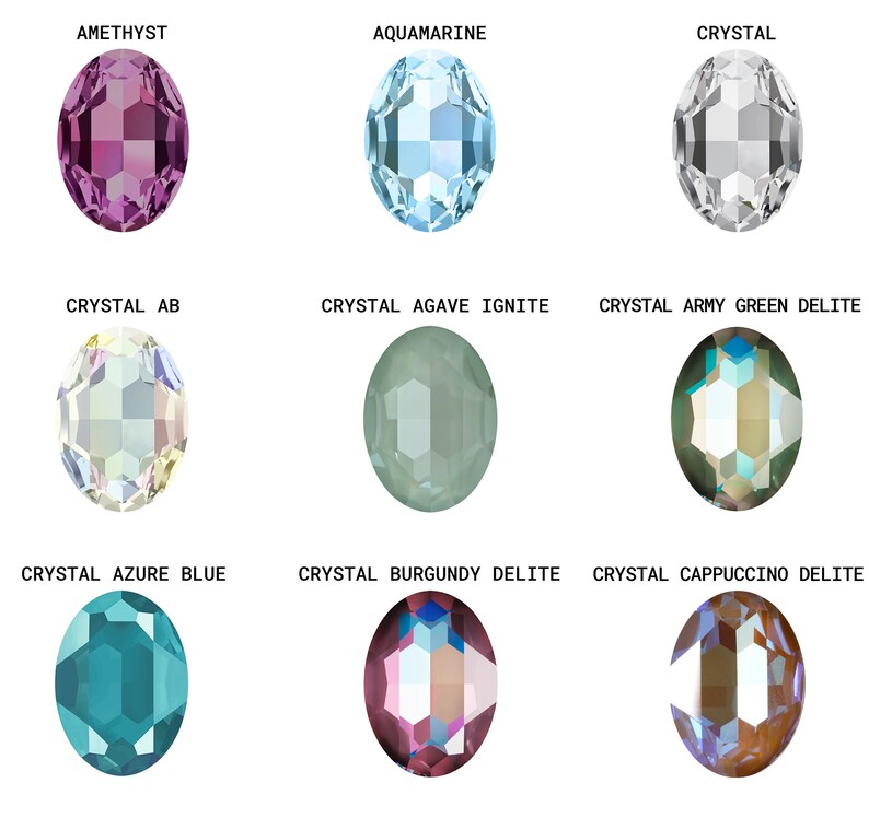 4127 Big Oval Crystals: Fancy Stones for Jewelry Making, Primero ...