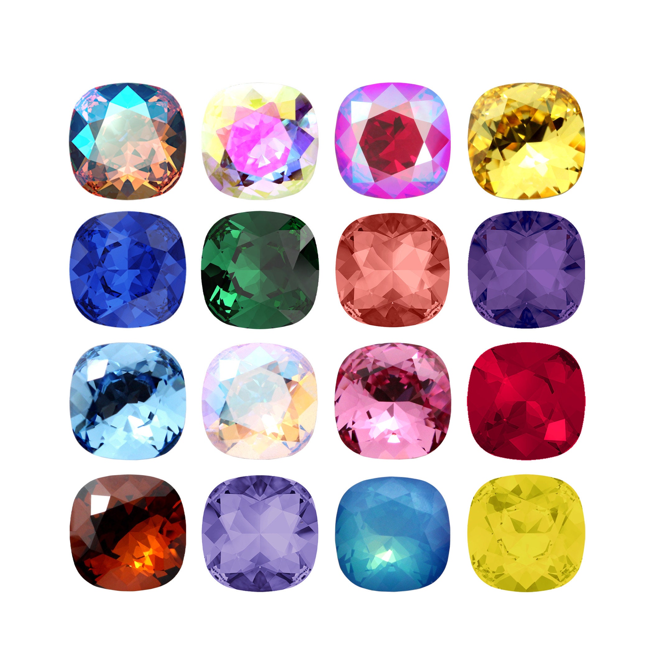4470 Cushion Square Crystals: Fancy Stones for Jewelry Making, Primero ...