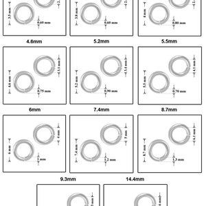 925 Silver Round Open Jump Rings/ Silver Connectors - Different Sizes ...