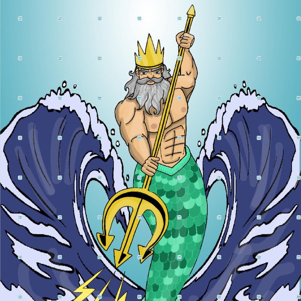 King Neptune Art - Etsy