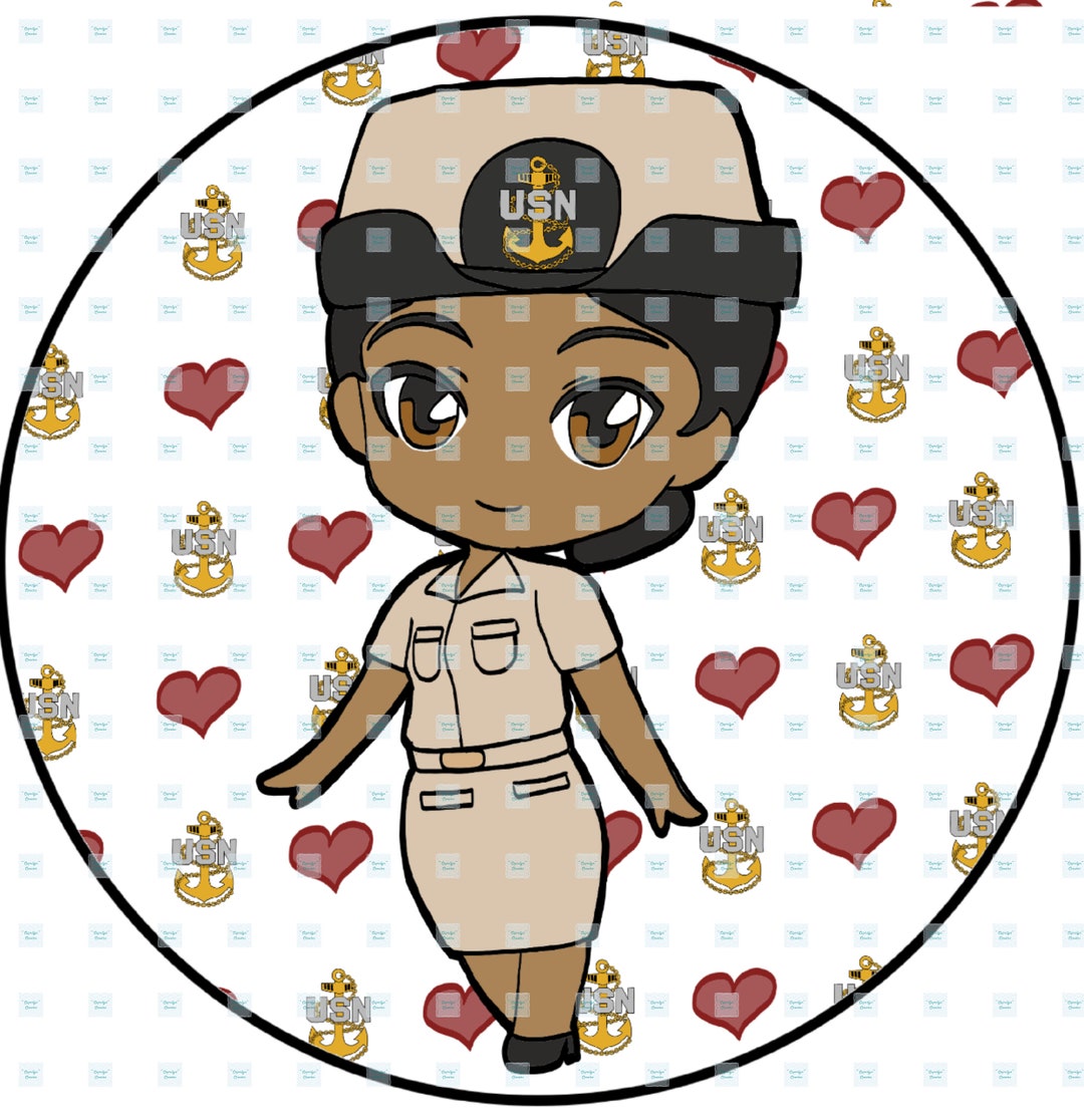 Hearts and Anchors Chibi Chief - Etsy