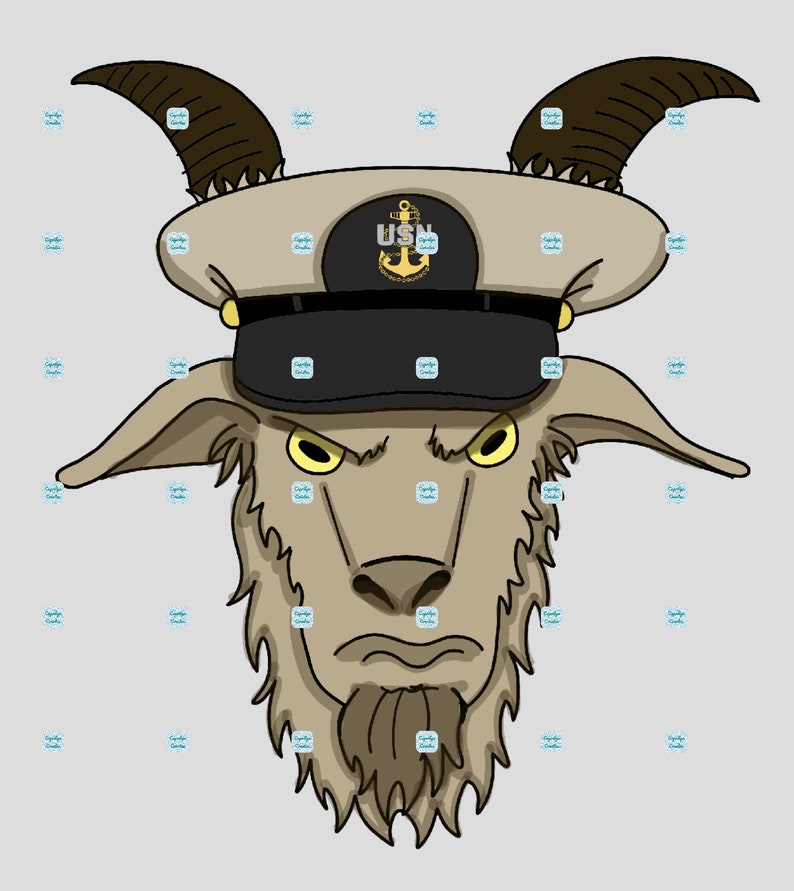 Navy Chief Goat Head Version 5 - Etsy