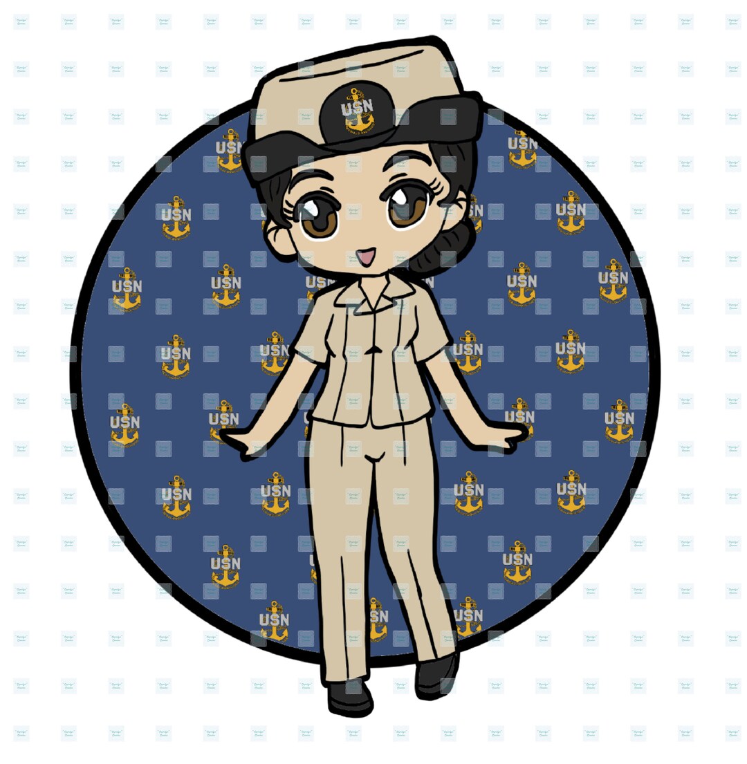 Navy Pride Chibi - Etsy