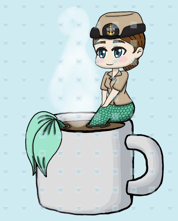 Coffee Mermaid Version 2 - Etsy