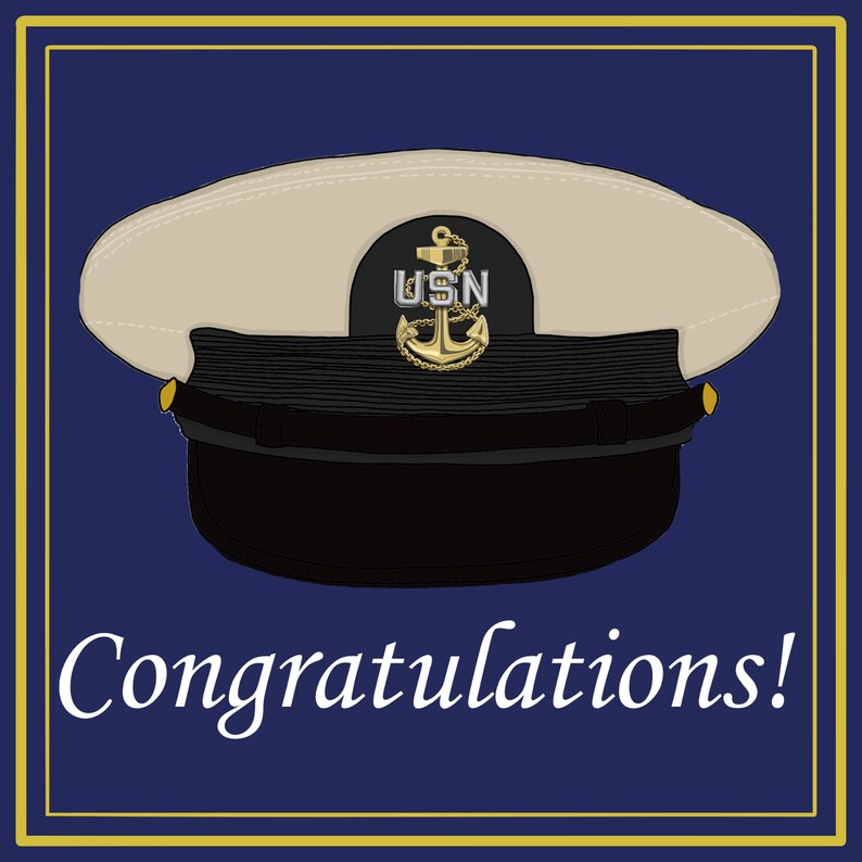 Congratulations Navy Chief Combo Cover Image - Etsy